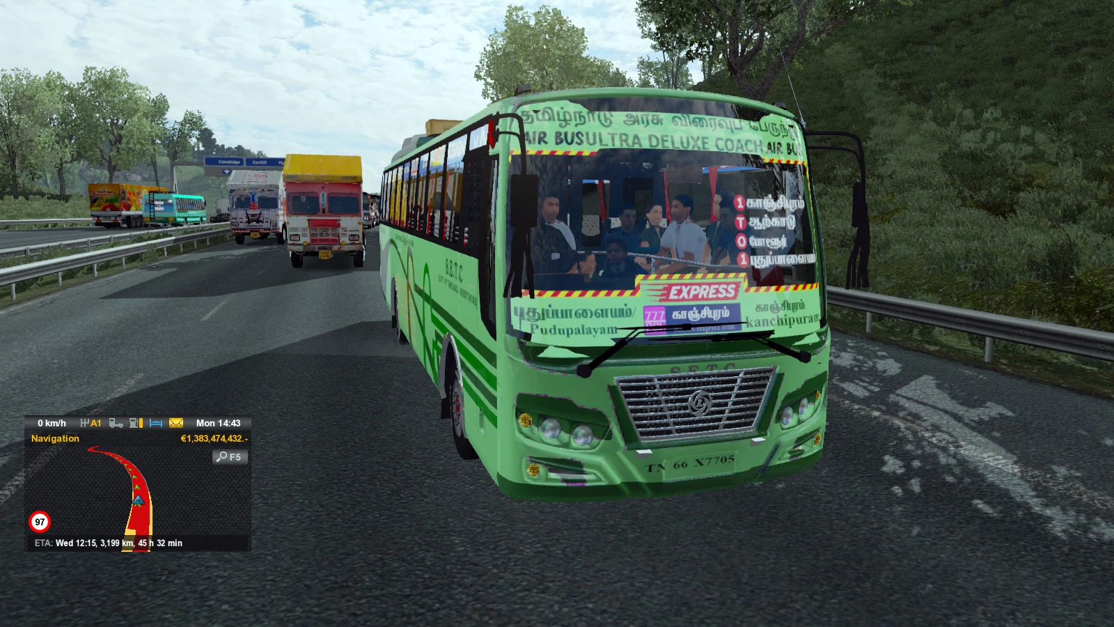 TN-Express Bus Mod Skin ETS2 V3&V4 - ETS 2