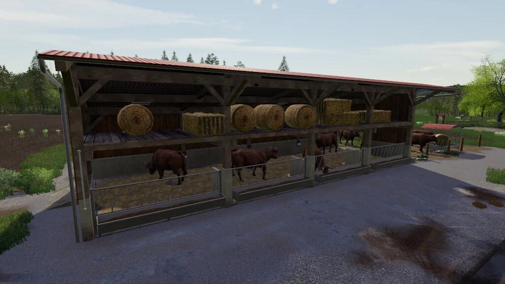Cattle Barn With Strawstage v 1.0 - FS 19