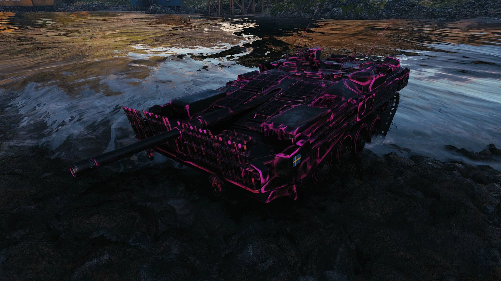 Strv 103B Skin (black/pink) 1.0.2 - WoT