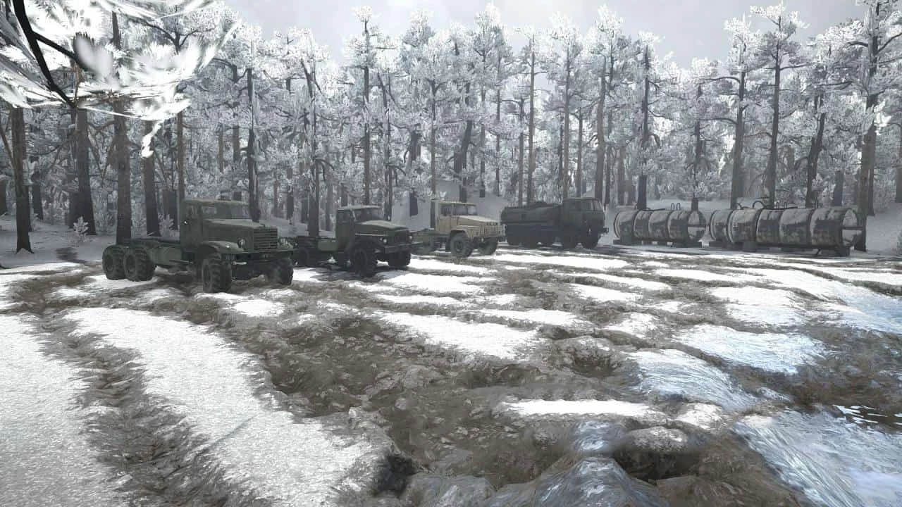 Winter in the taiga Map 1 - MudRunner