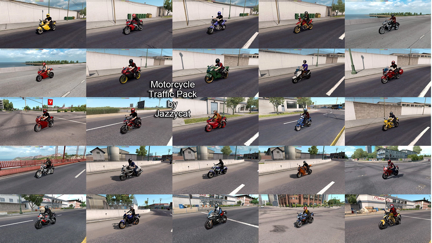 Motorcycle Traffic Pack(ATS) by Jazzycat 6.5.10 - ATS