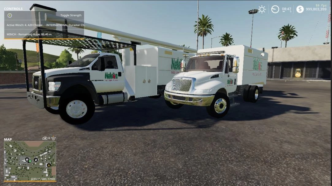 Bucket truck chip truck nelson tree service v 1.0 - FS 19