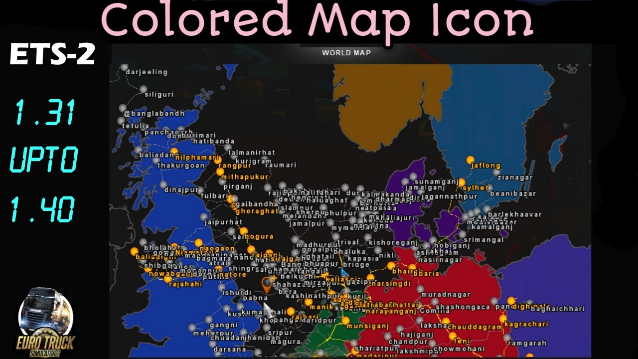 Colored Map Icon 1.0 - ETS 2
