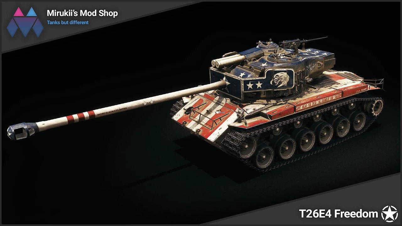 Mirukii's T26E4 Freedom Skin 1.10.0.0-0 - WoT