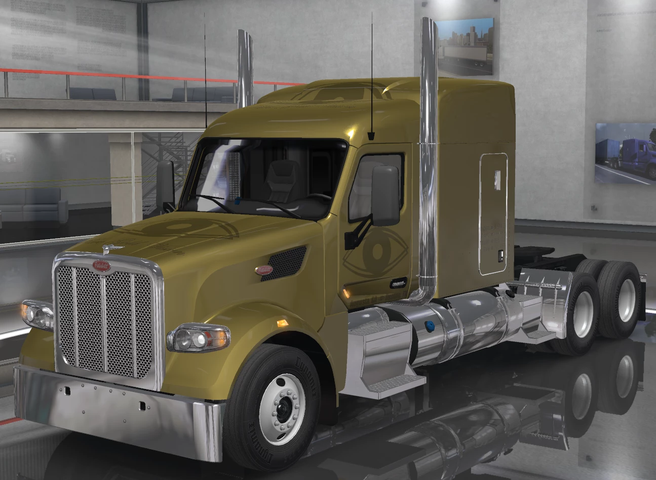 Pure Gold Vision Skins - Peterbilt 567 Ultra Cab Sleeper 3.1 - ATS