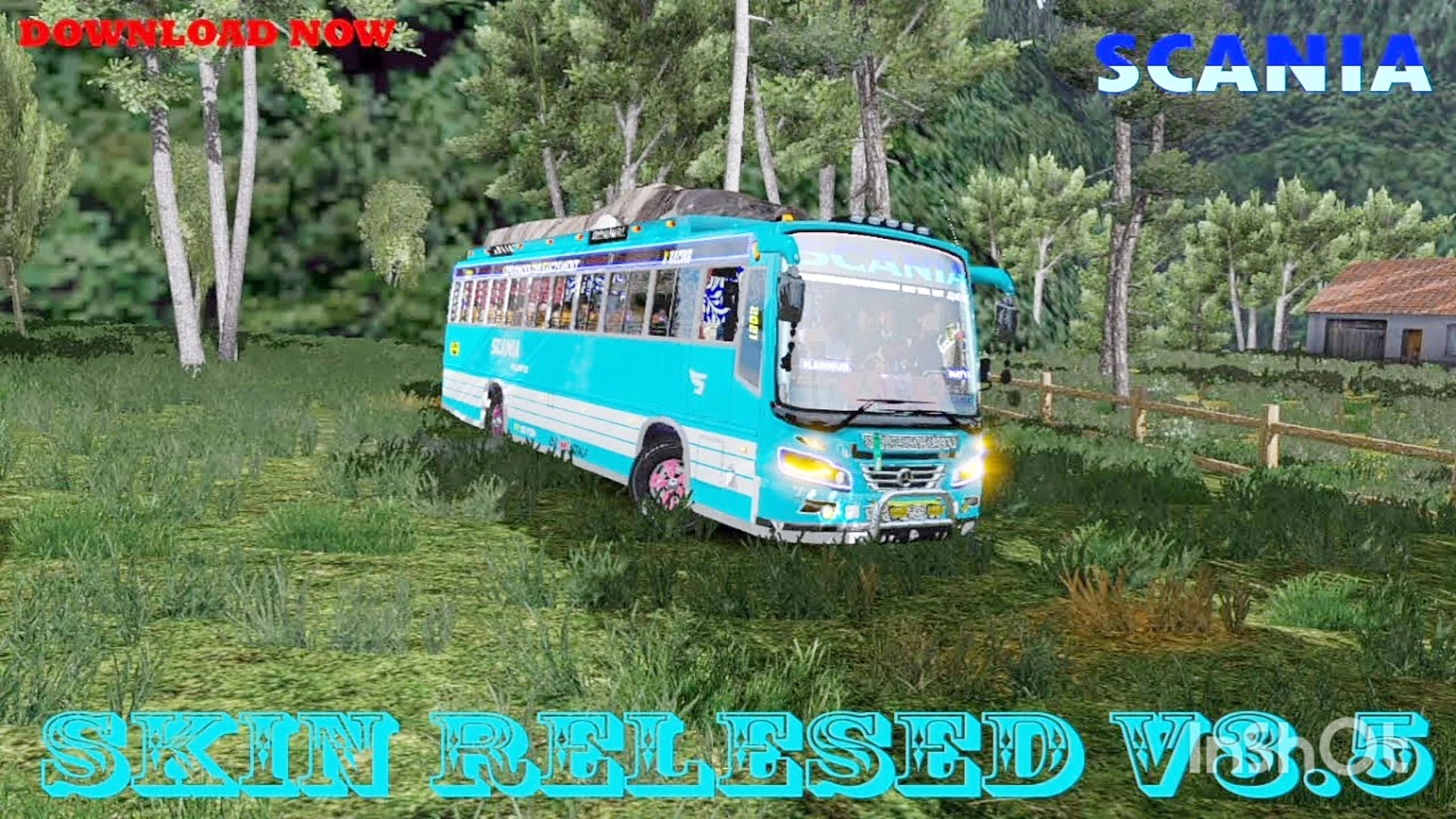 Scania skin for V3.5 bus skin download now Leyland V3.5 - ETS 2