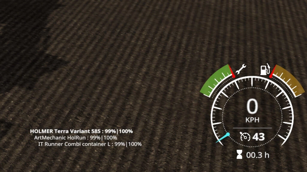 Implement Wear Info Hud v 1.0 - FS 19
