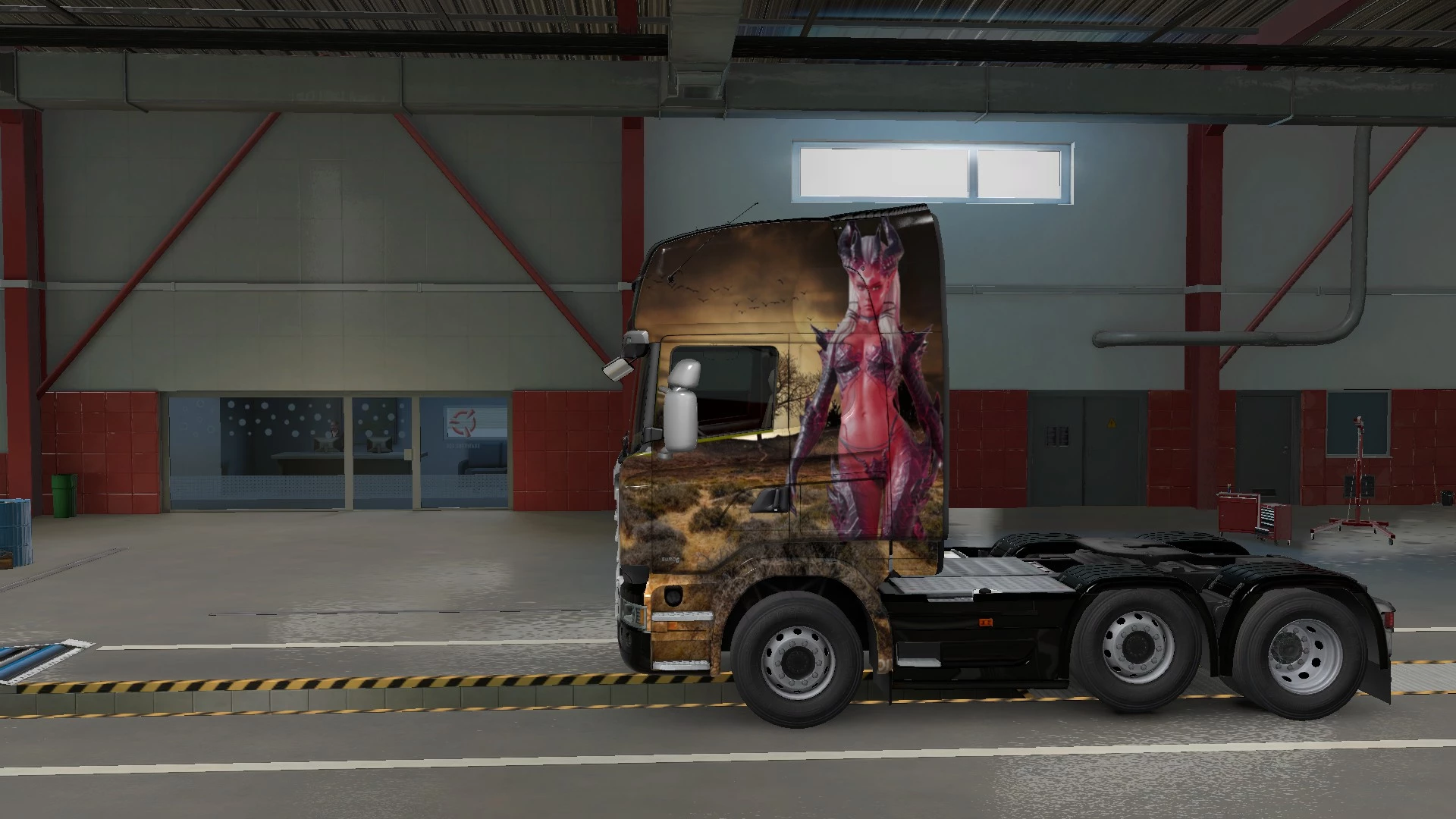 skin futuristic girl scania streamline topline v1.1.1 - ETS 2