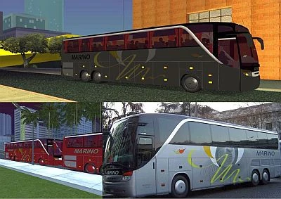 Setra S 417 HDH Skin Marino bus gray - GTA: SA