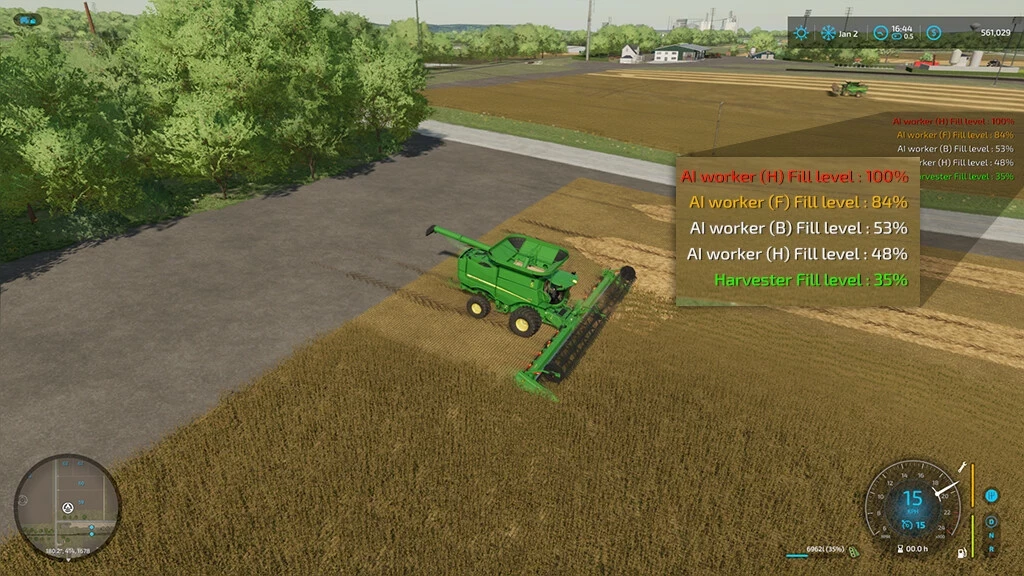 Harvester Fill Monitor v 1.0 - FS 22