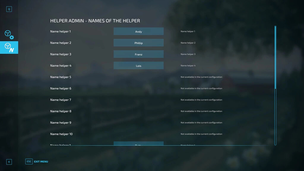 Helper Administration v 1.0 - FS 22