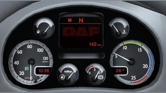 New DAF XF 105 Custom Dashboard v1.2.3 - ETS 2