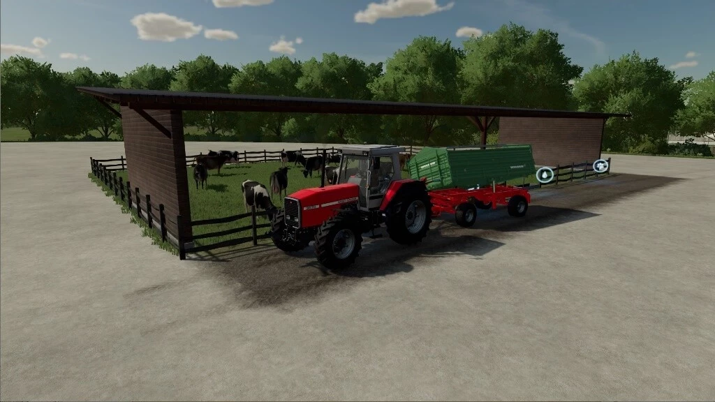 Simple Cow Barn v 1.0 - FS 22