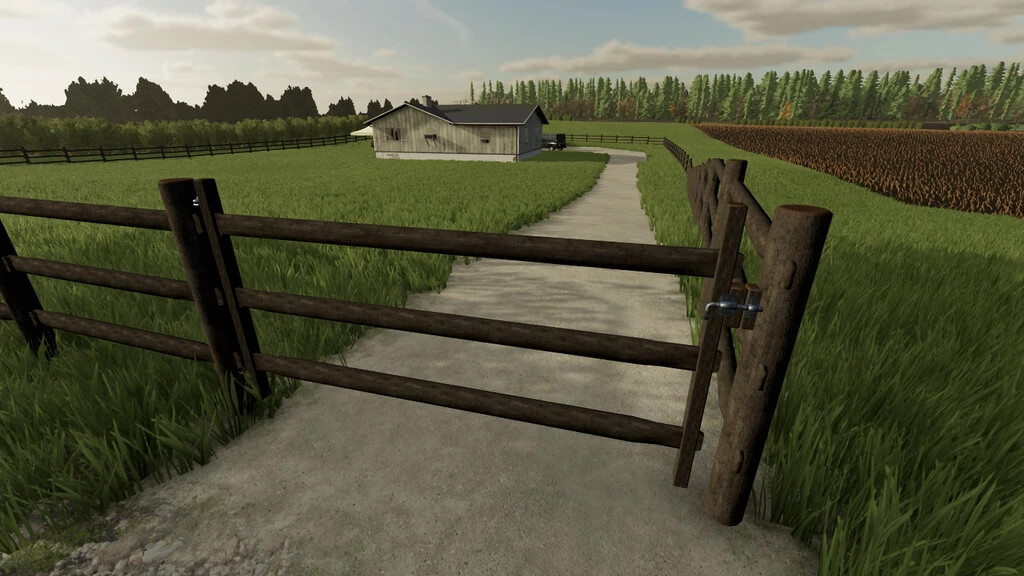 Split Rail Wooden Fence And Gates v 1.0 - FS 22