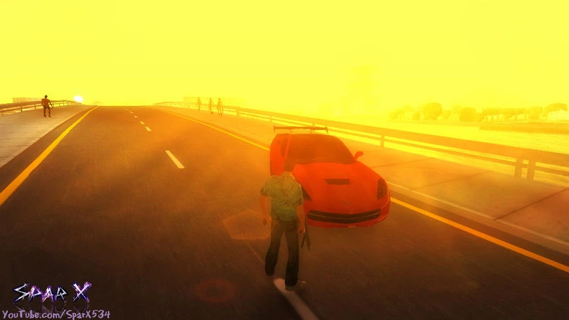 Realistic Road, Pavement & Trees HQ HD - GTA: Vice City