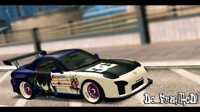Mazda RX-7 Black Rock Shooter Itasha - GTA: SA