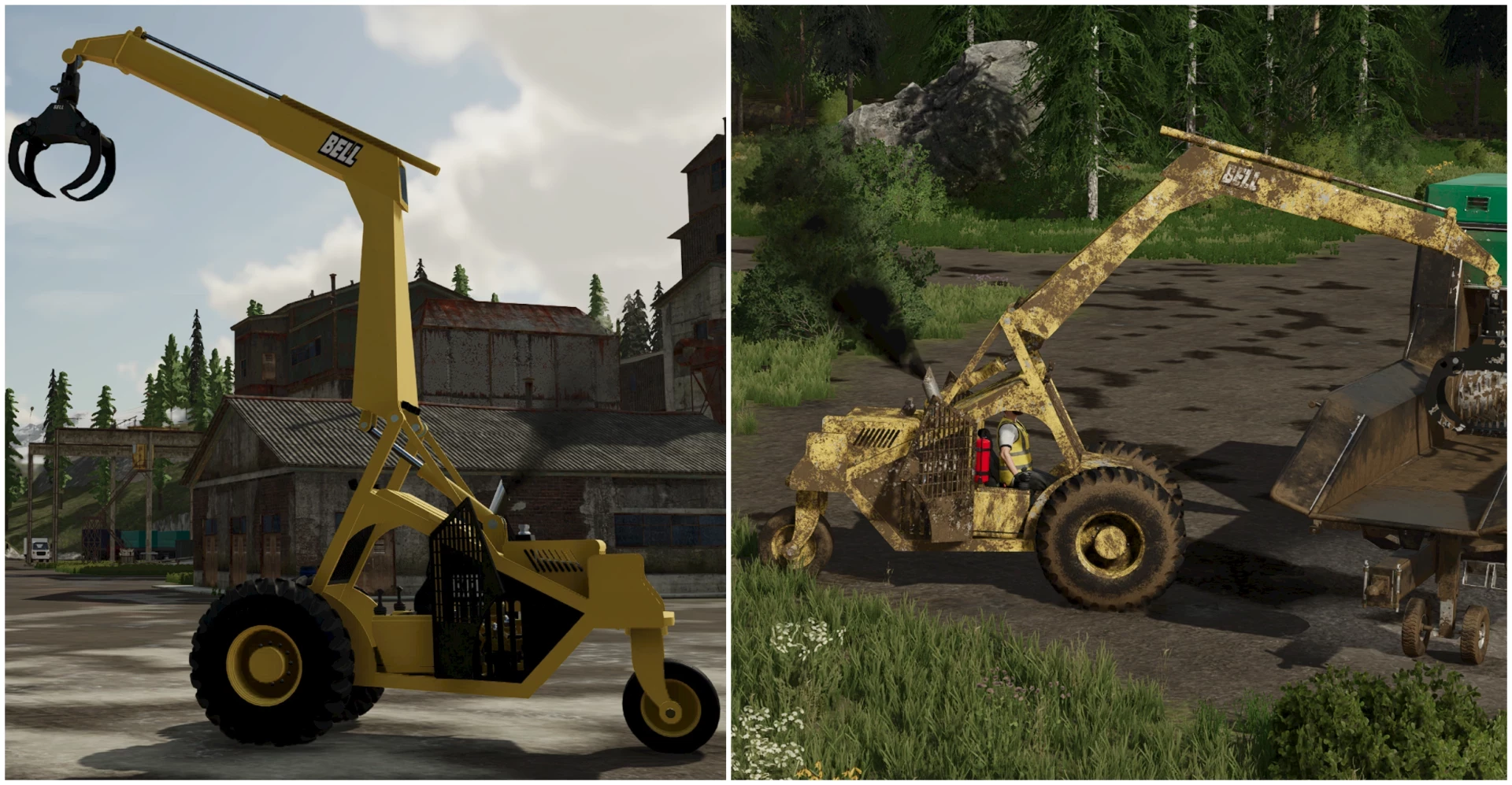 Bell Logger With Telescopic Arm and Grapple v 1.0 - FS 22