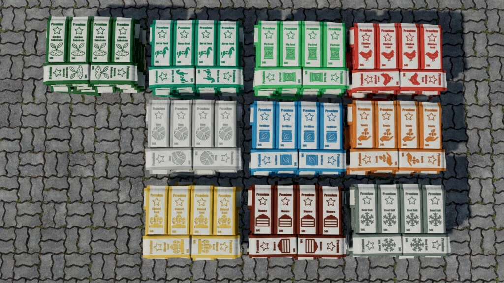 Package Of Premium Pallets And Bags v 1.0.1 - FS 22