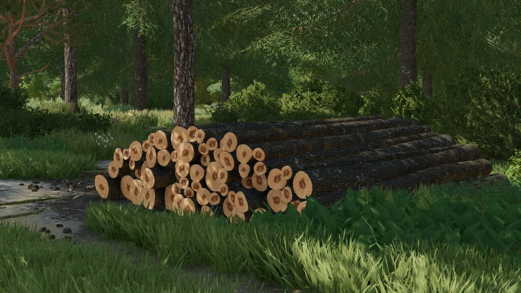 Wooden Pile Prefab v 1.0 - FS 22