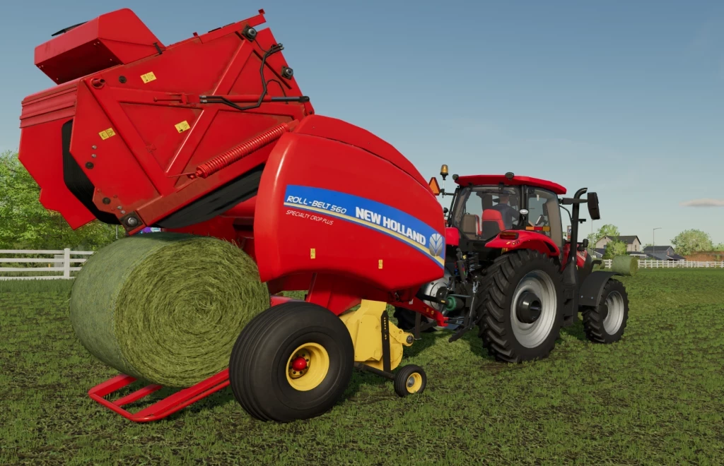 New Holland and Case IH Roll-Belt Round Baler v 1.0 - FS 22