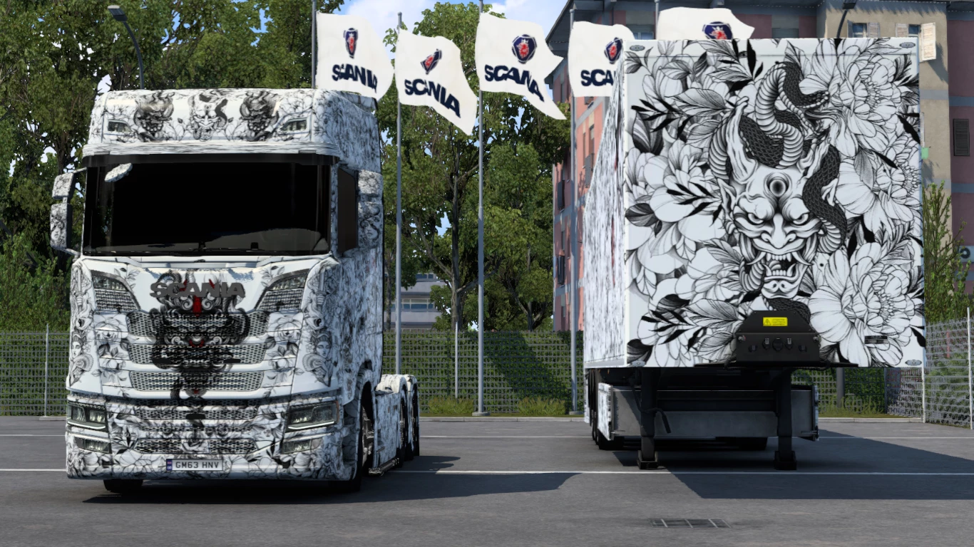 Scania Samurai Woman Skin 1.0 - ETS 2