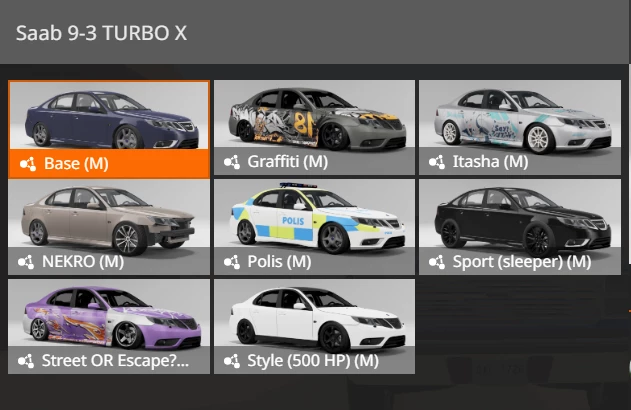 2010 Saab 9-3 Turbo X 1.1 - BeamNG.drive