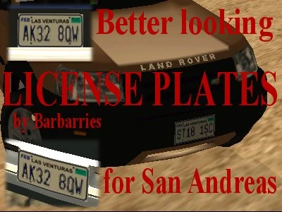 GTA: SA License Plates - GTA: SA