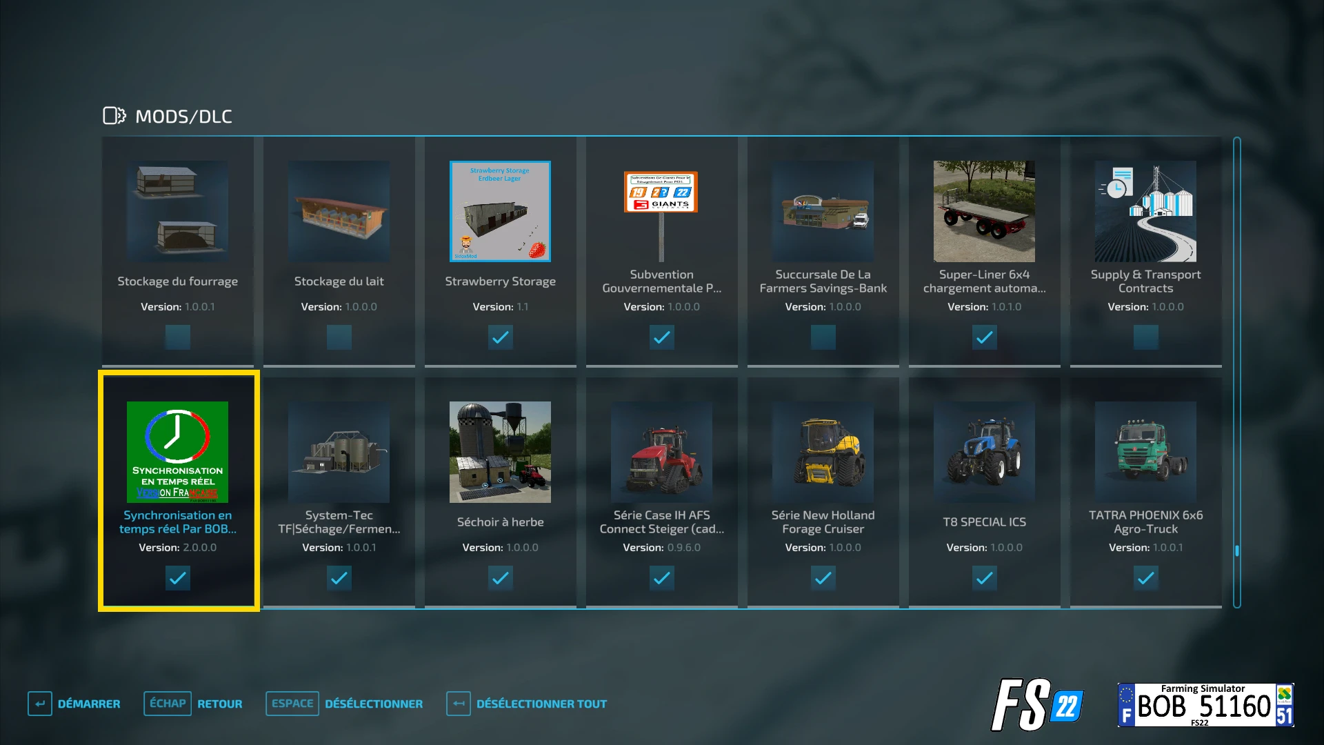 FS22 Real Time Sync By BOB51160 2.0.0.0 - FS 22