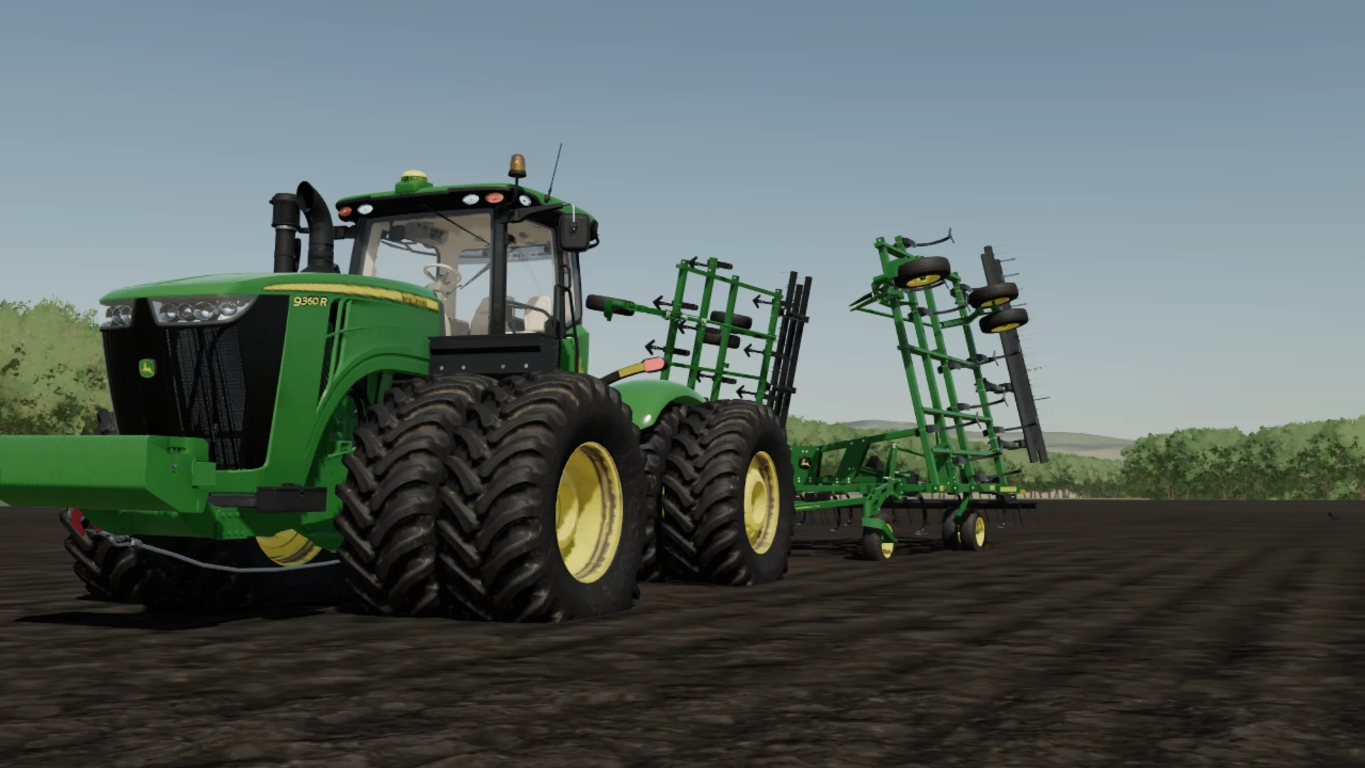 John Deere 3 section cultivator v 1.0 - FS 22