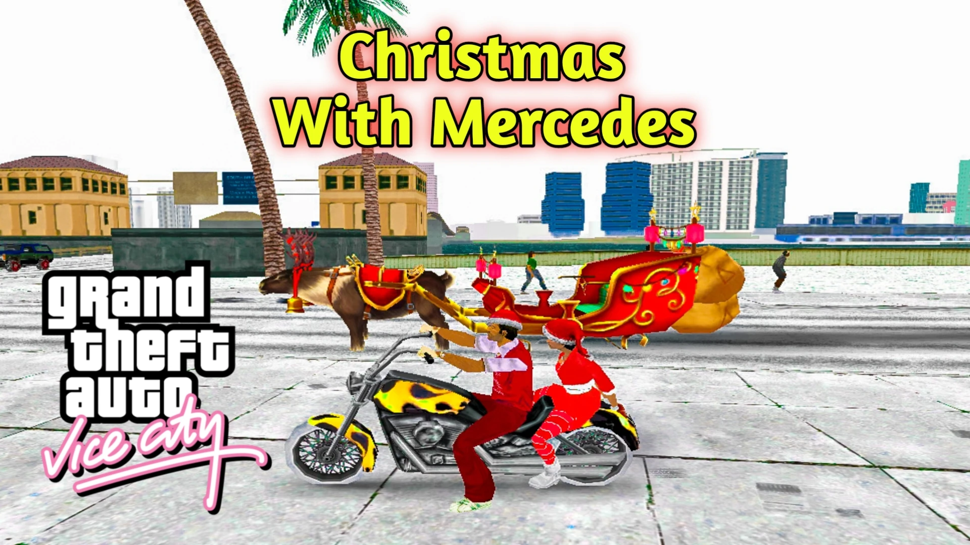 Christmas Mod With Mercedes And Santa Sleigh 2 - GTA: Vice City