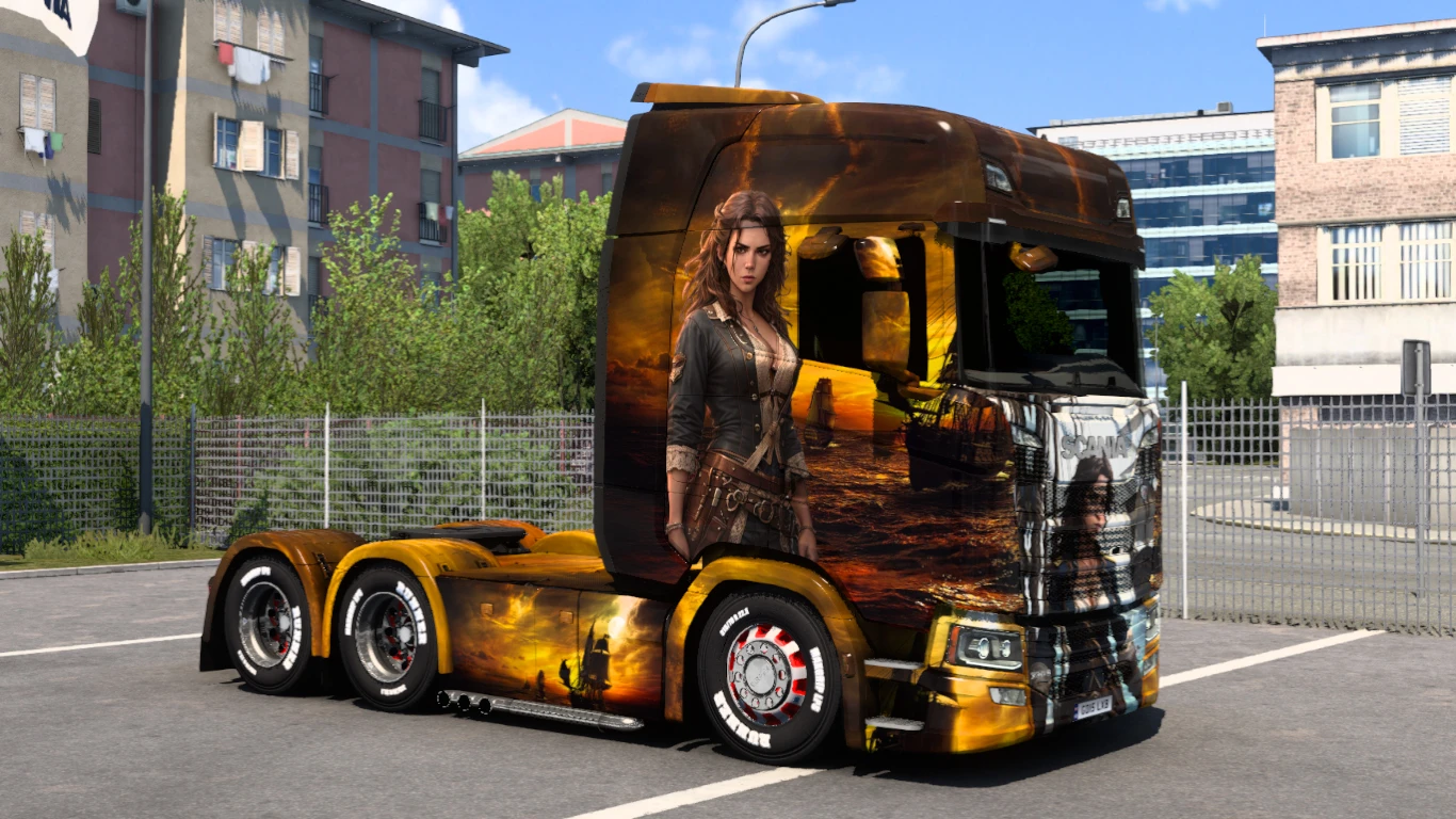 Scania Pirate Woman Skin 1.35 - 1.47 - ETS 2