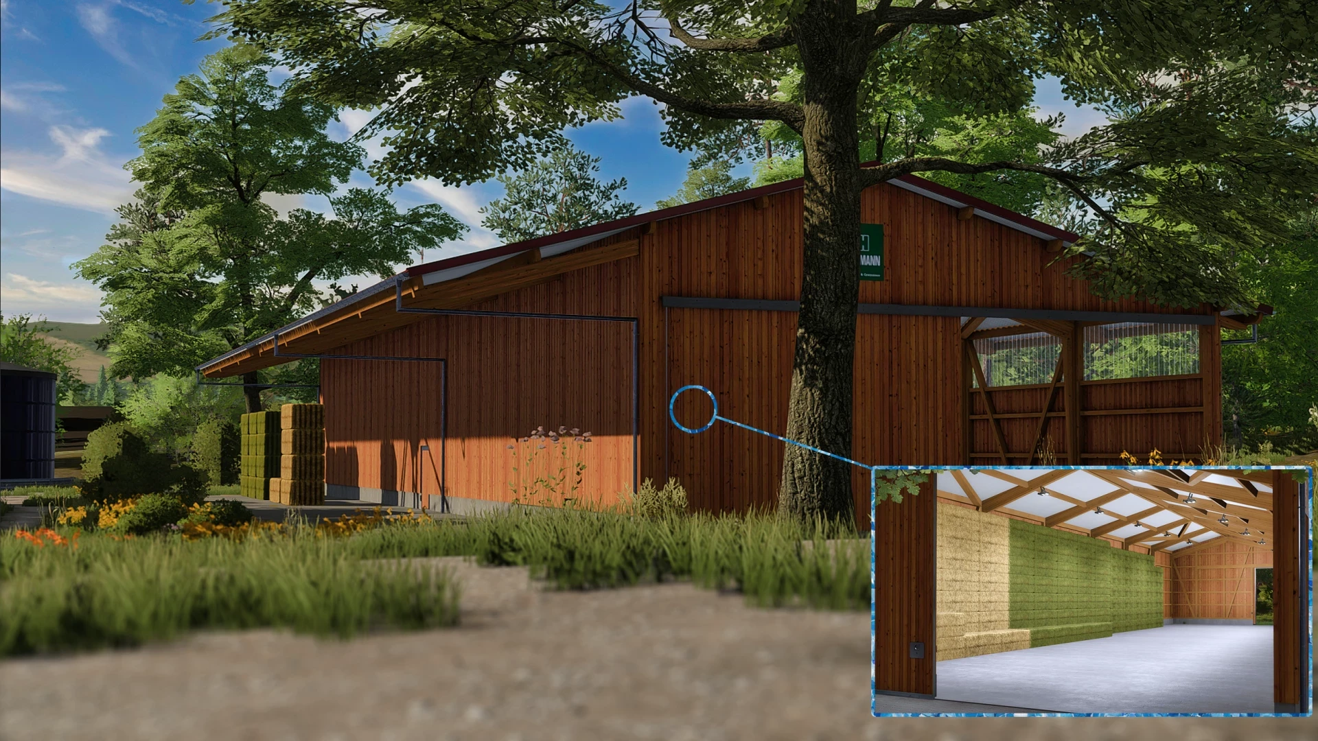 Garage Wood Mid Bale Stack Farming Dud’s Edition v 1.0 - FS 22
