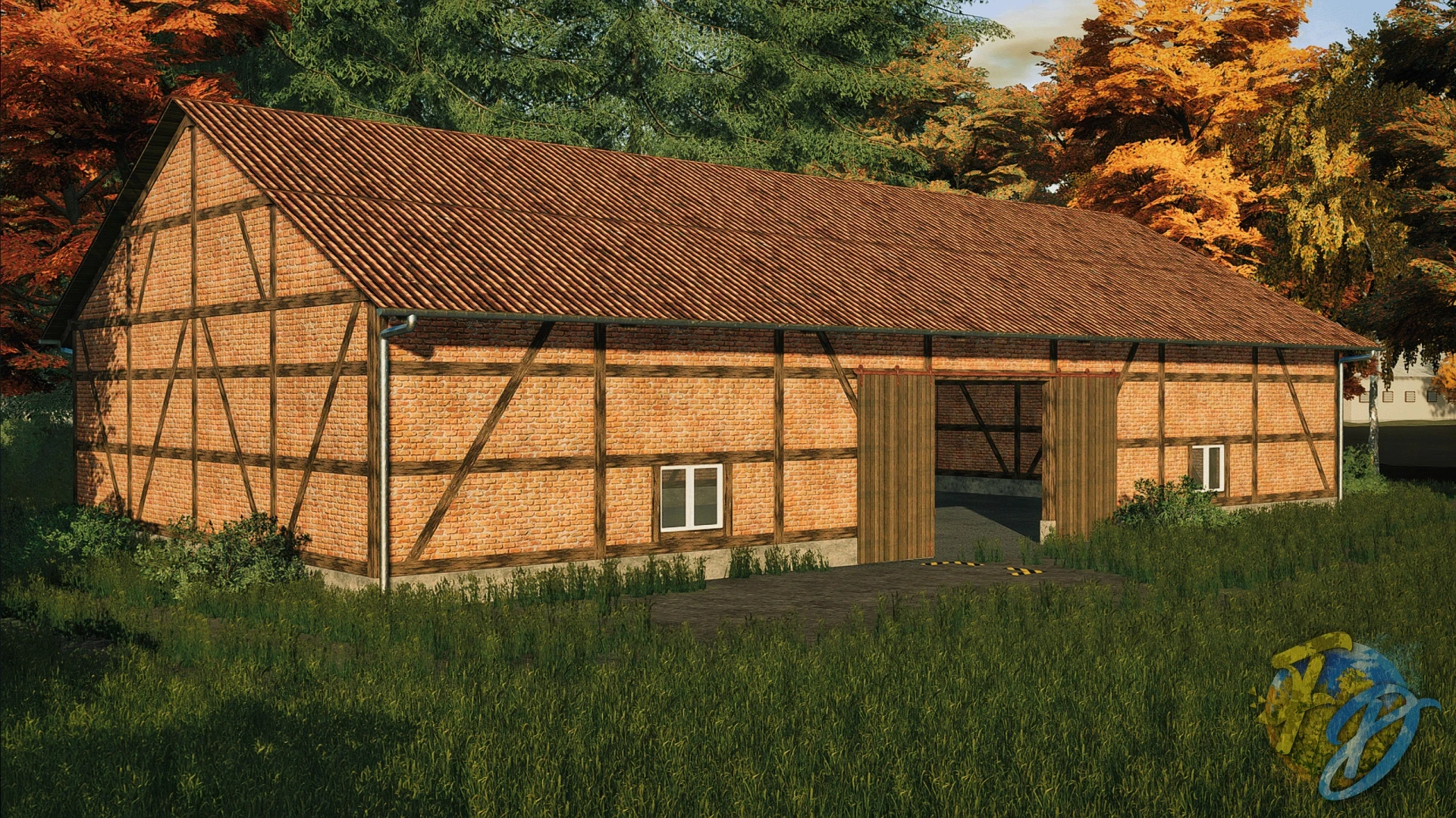 Half Timbered barn with ball storage Farming Dud’s Edition v 1.0 - FS 22