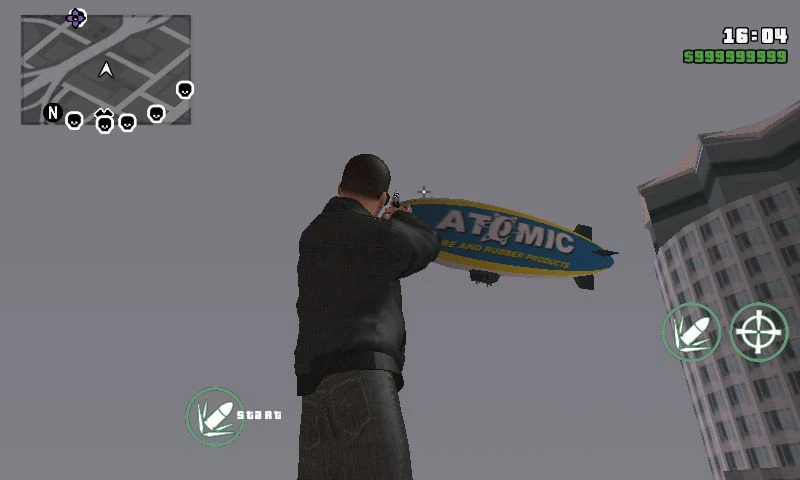 GTAV Atomic Blimp Flying Around Los Santos (GTA SA MOBILE) - GTA: SA