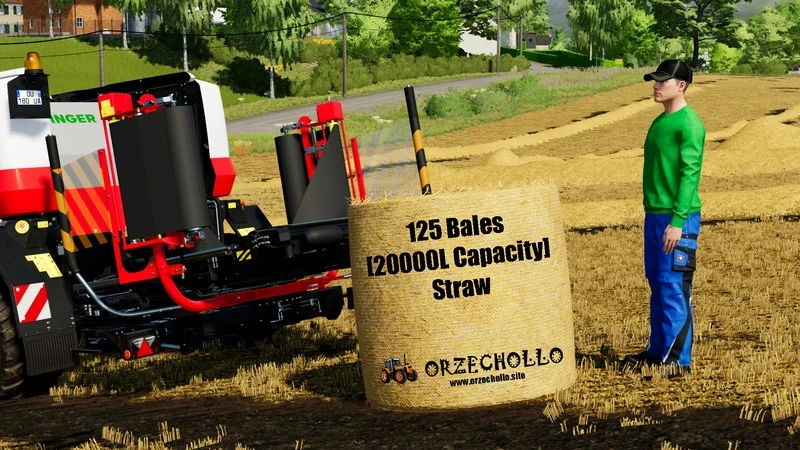 125 Round Bales STRAW Capacity 20000L v 1.0 - FS 22