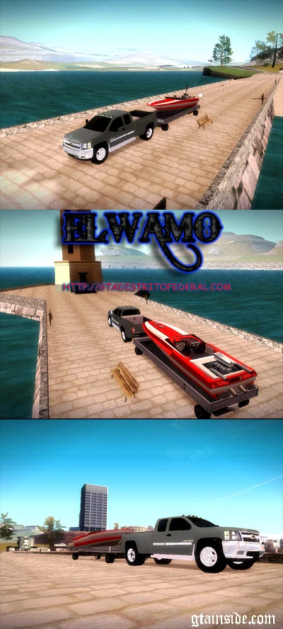 Chevrolet Silverado 3500 con Remolque - GTA: SA
