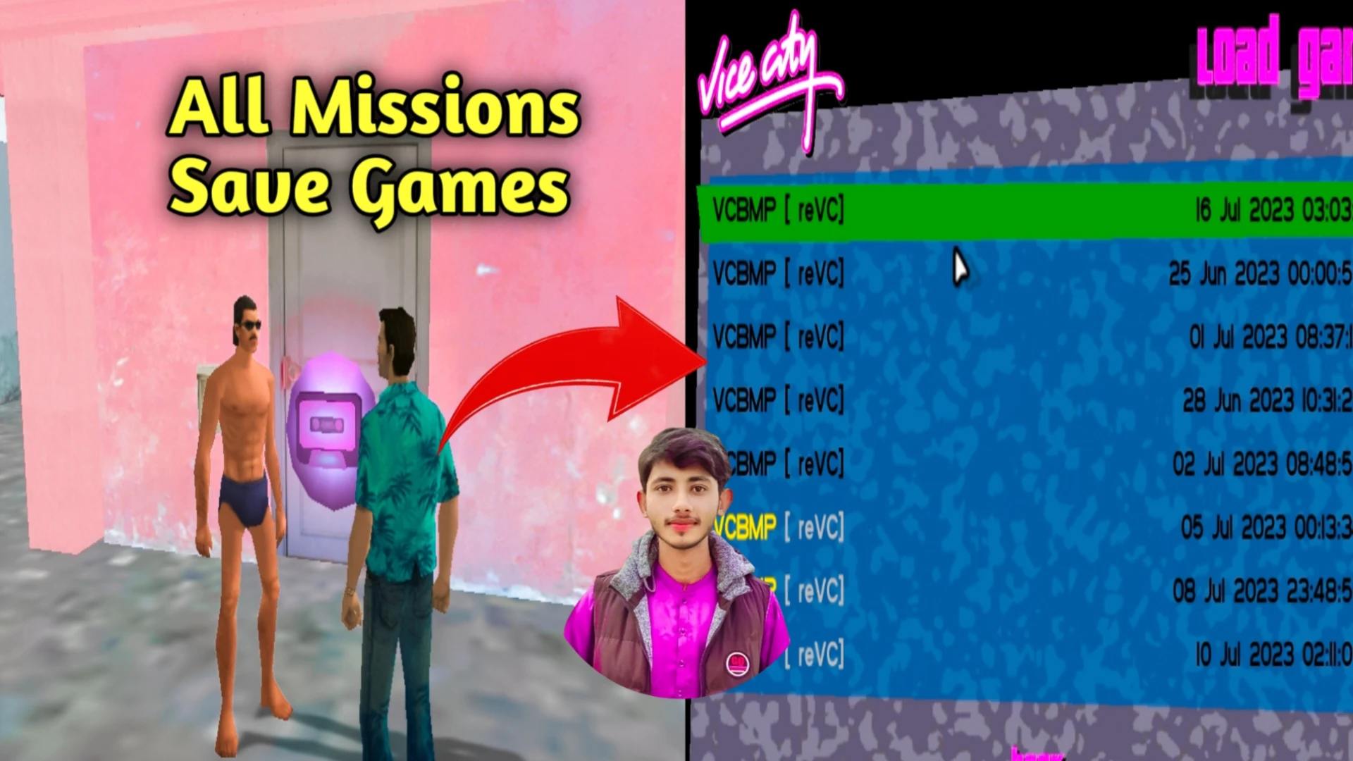 Big Mission Pack(reVC) All Missions Save Games 2 - GTA: Vice City
