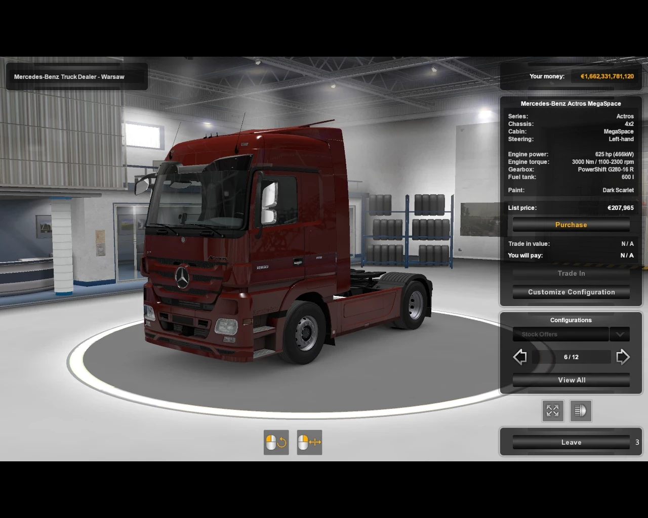 MERCEDES ACTROS 625HP ENGINE 1.0 - ETS 2