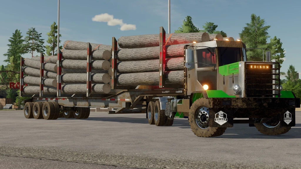 Lizard 53 Foot Tridem Log Trailer v 1.0 - FS 22