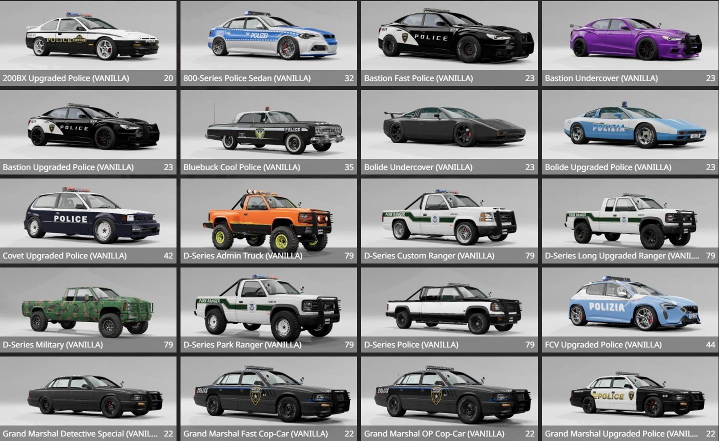 FallGems Police Pack 0.1 - BeamNG.drive