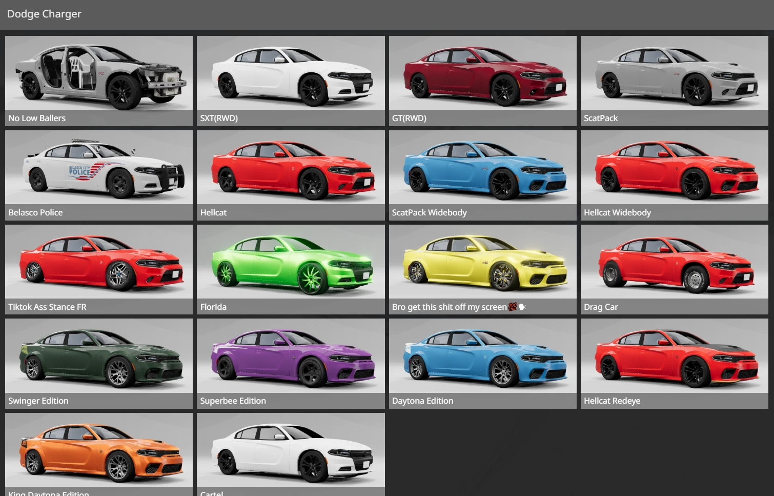 2015-2023 Dodge Charger Mod 1 - BeamNG.drive