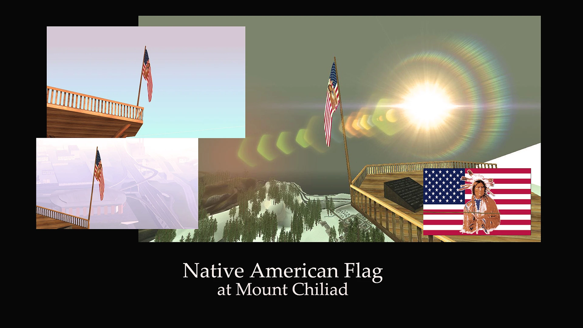 Native American Flag at Chiliad 1 - GTA: SA