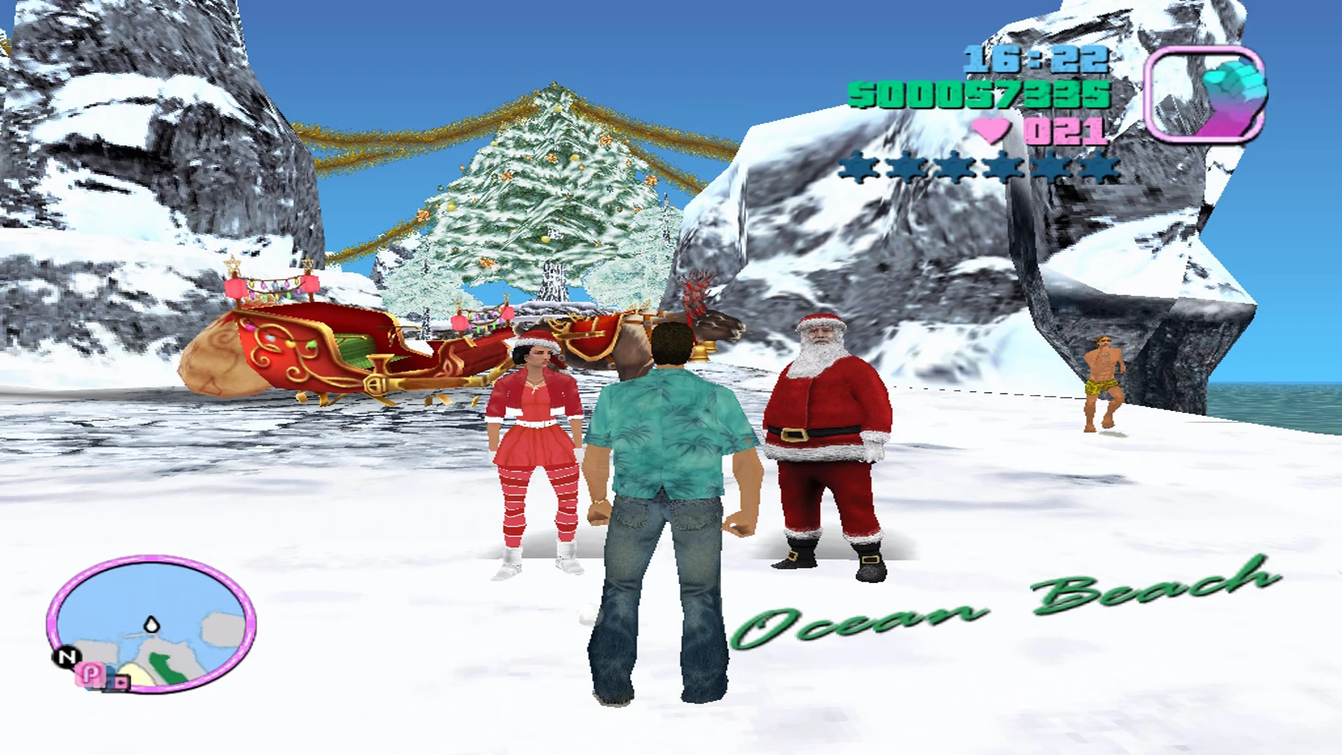 Christmas Mod With Mercedes,Santa And His Flying Sleigh 1.0 - GTA: Vice ...