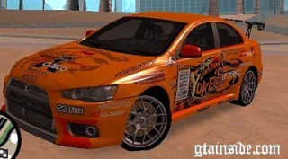 Download Mitsubishi Evo X Team Orange - GTA: SA - ModLand.net